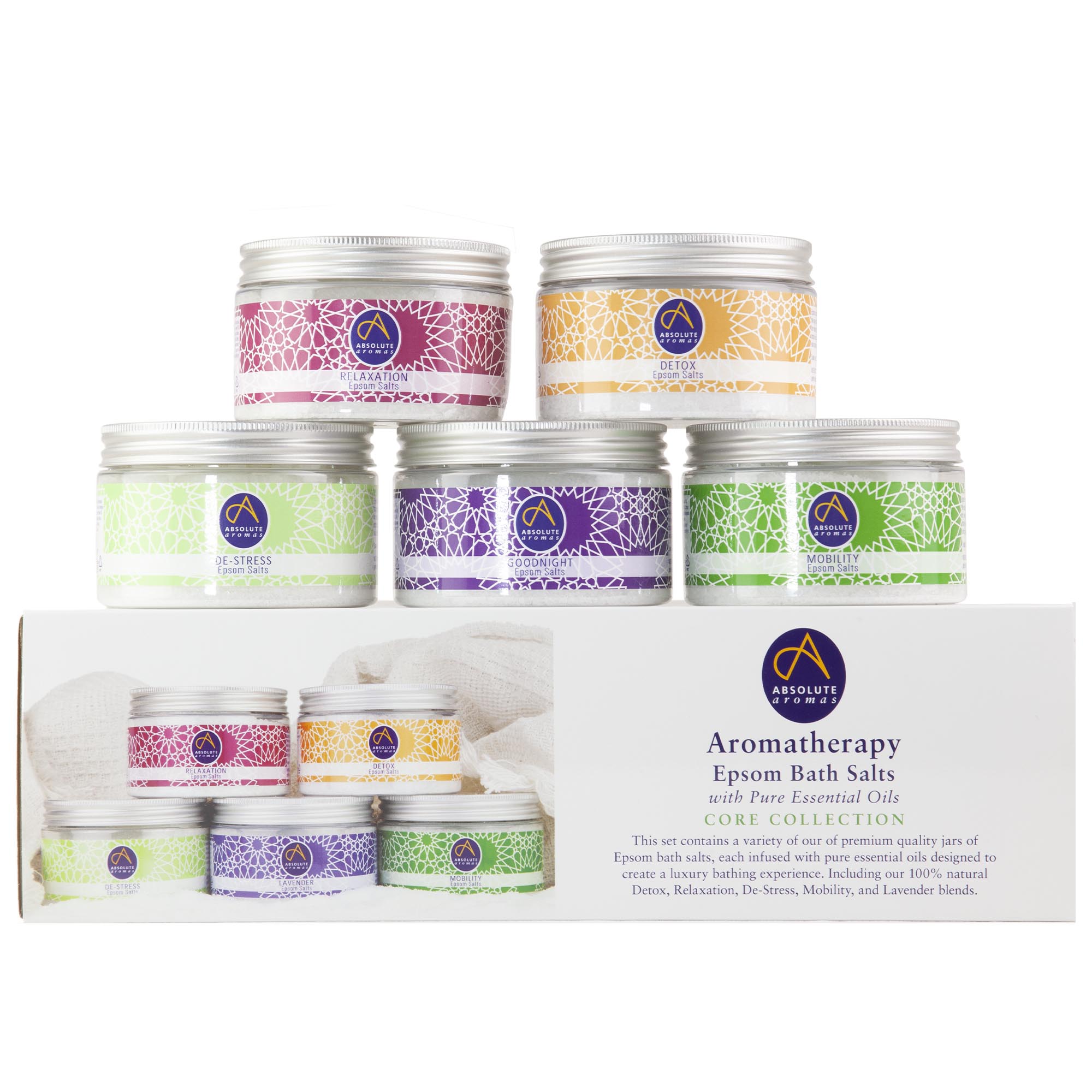 Epsom Salt Kit of 5 Pack - Core Collection - Absolute Aromas